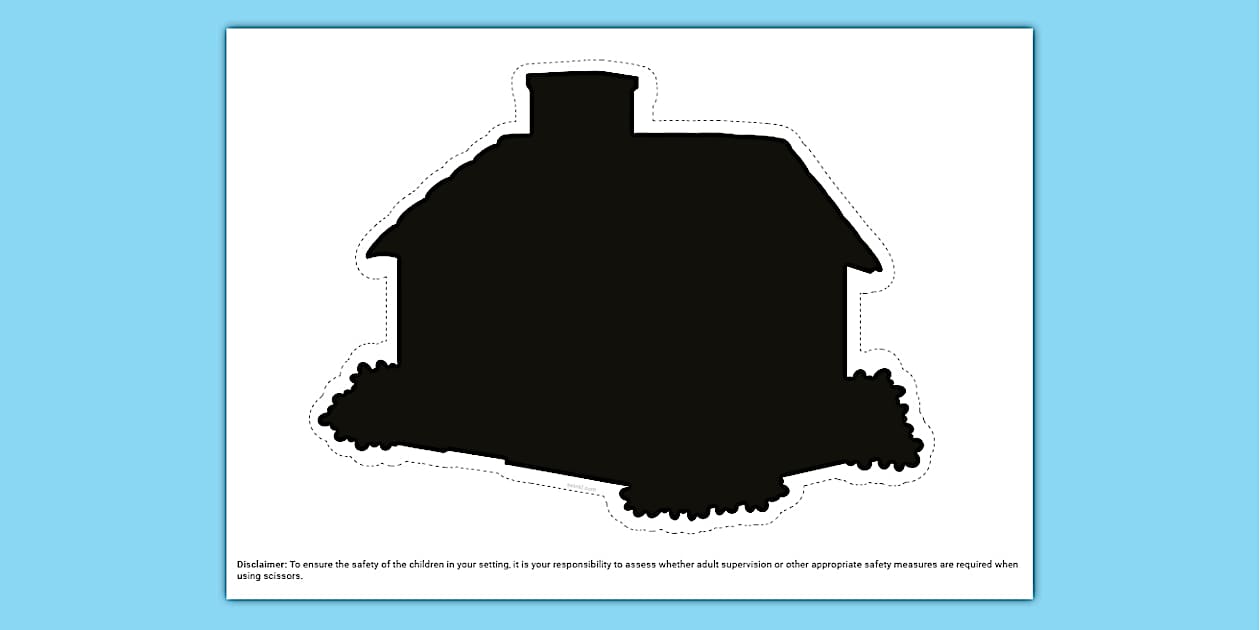 Cottage Silhouette Cut-Out (Teacher-Made) - Twinkl