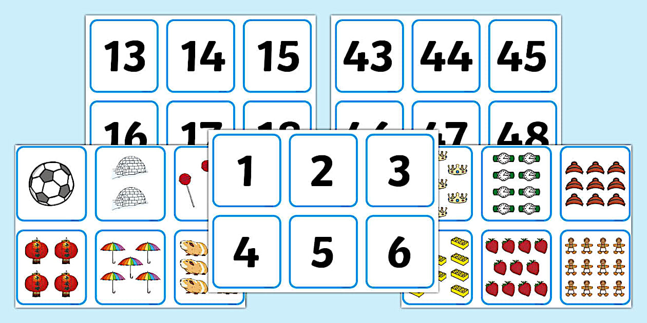 👉 Number and Quantity Matching Cards 1-50 - Twinkl