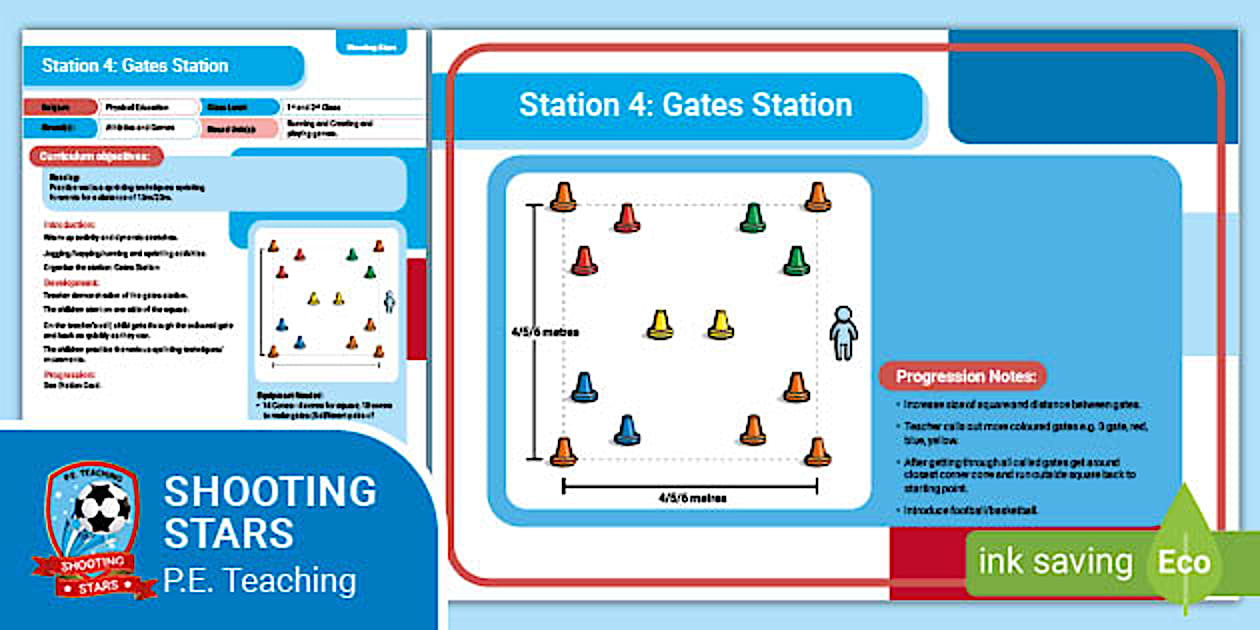 FREE! - PE Station 4 1st/2nd Class (teacher made) - Twinkl