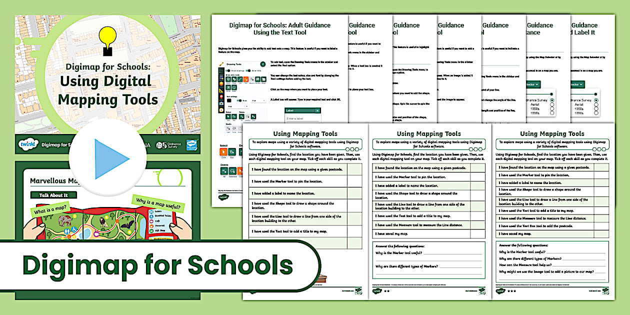 FREE! - KS1 Using Digimap for Schools: Using Mapping Tools