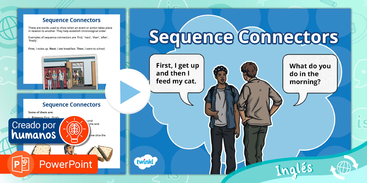 Presentación PowerPoint: Conectores de Secuencia - Twinkl