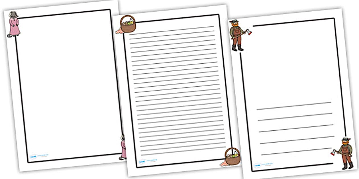 Editable Little Red Riding Hood Page Borders (teacher made)