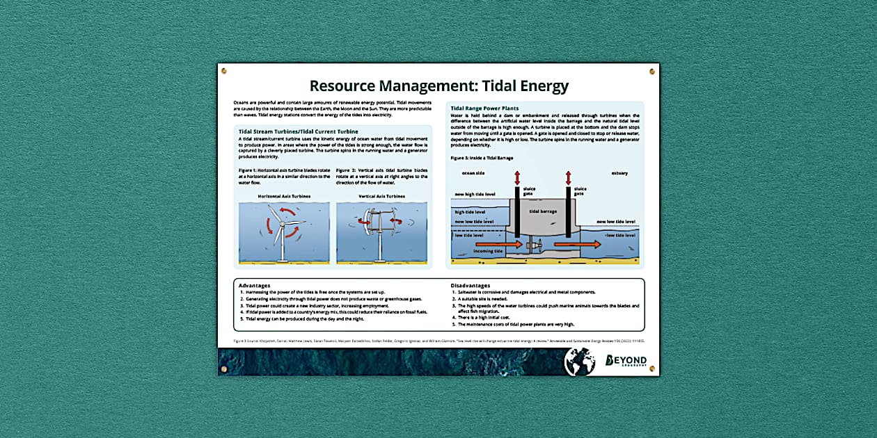 Tidal Energy Information Display Poster (Teacher-Made)