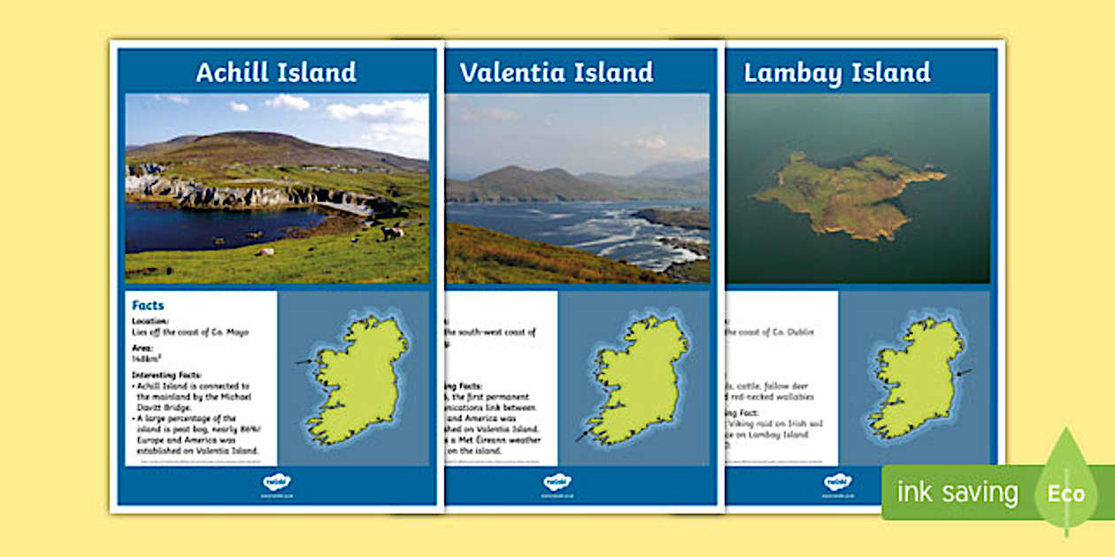 Islands of Ireland Display Facts Posters (teacher made)