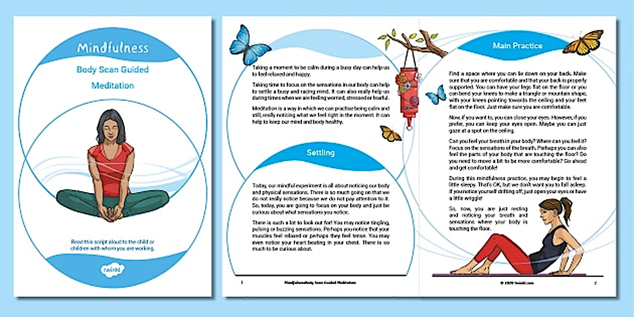 Mindfulness Body Scan Leaflet - Guided Meditation Activity