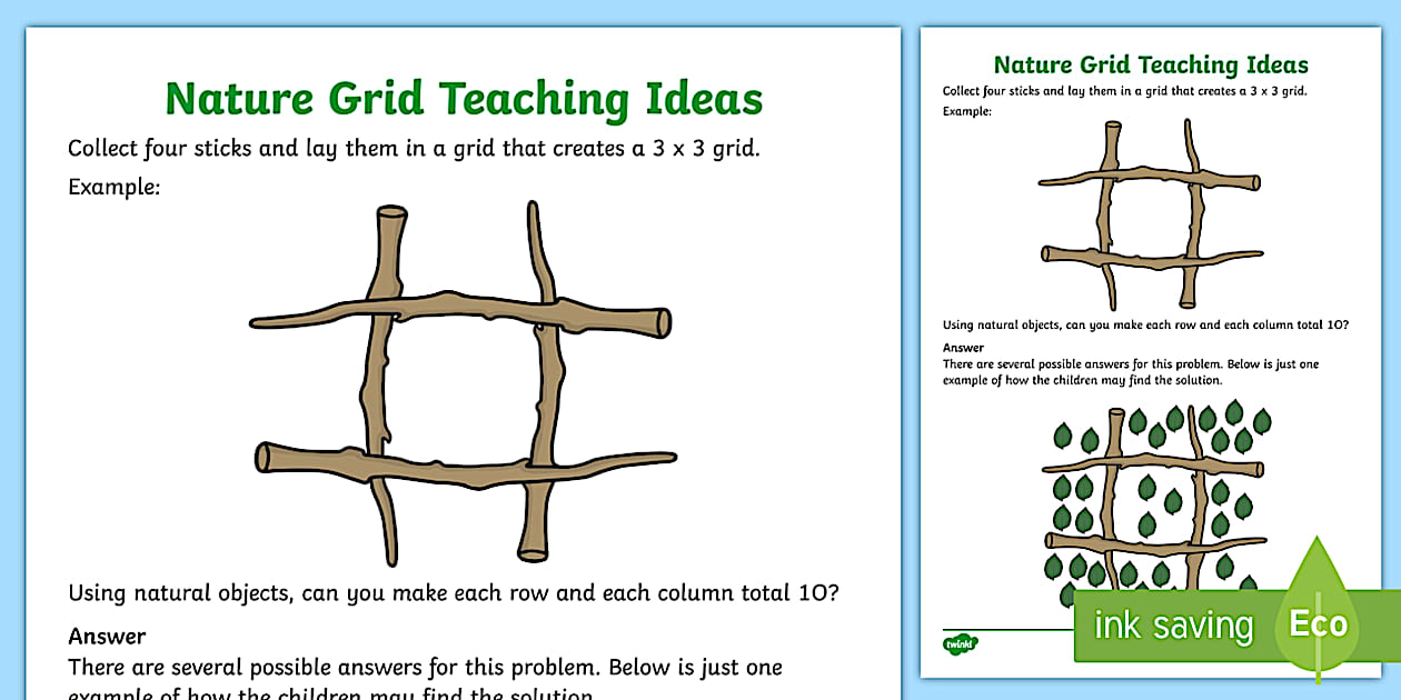 Black and White Nature Grid Maths Mastery Teaching Ideas