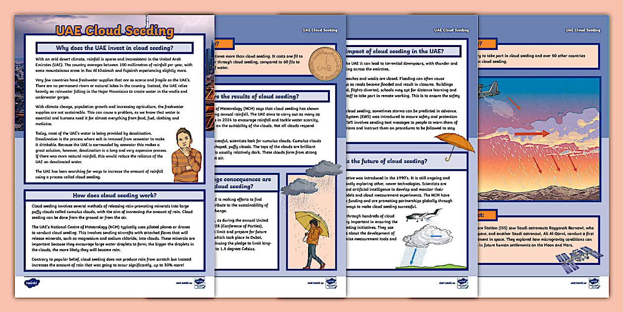 Cloud Seeding Fact File (teacher made) - Twinkl