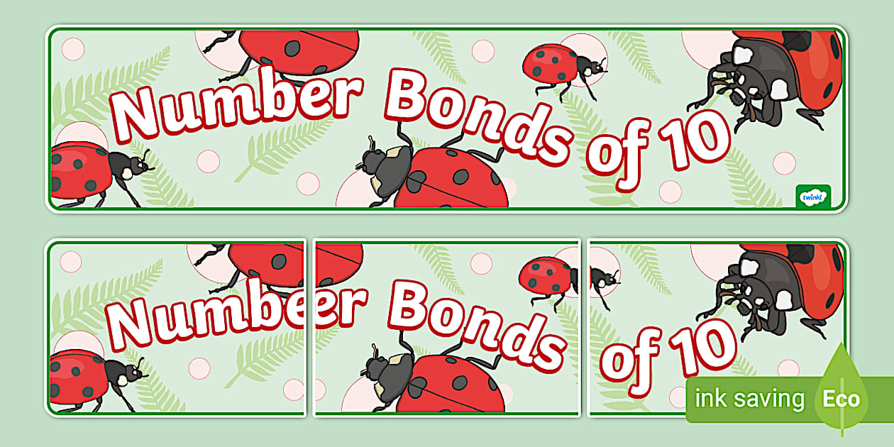 Number Bonds of 10 Display Banner - Twinkl - KS1 - Twinkl