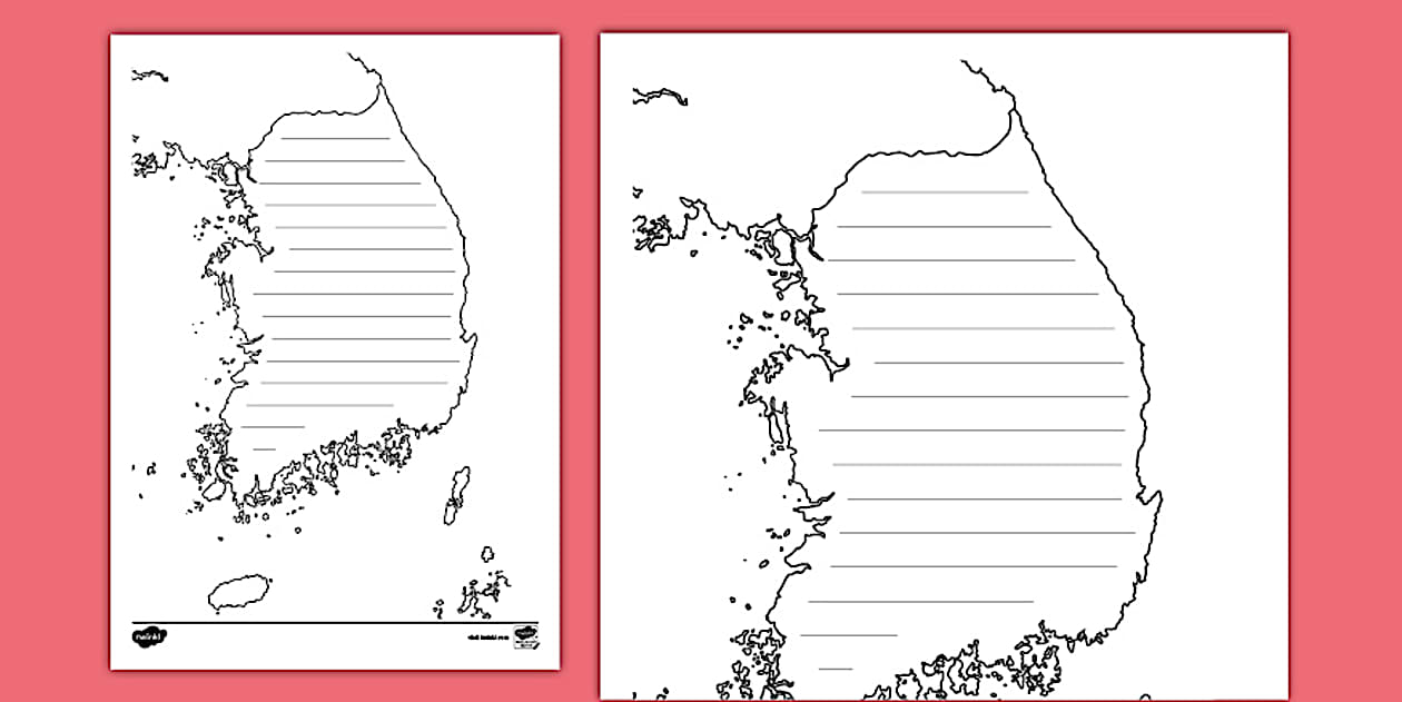 South Korea Writing Template (Hecho por educadores) - Twinkl