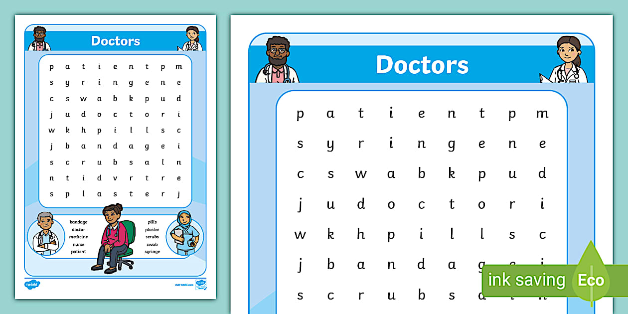 Doctors Word Search (teacher made) - Twinkl