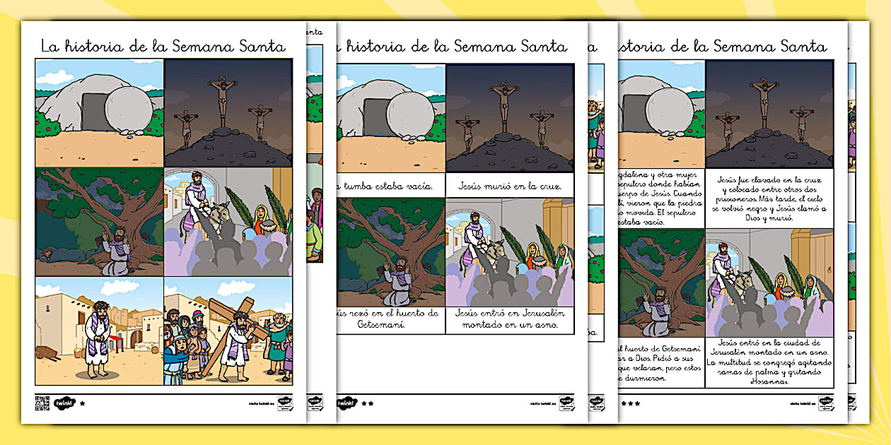 Tarjetas de secuenciar por niveles: La historia de la Semana Santa