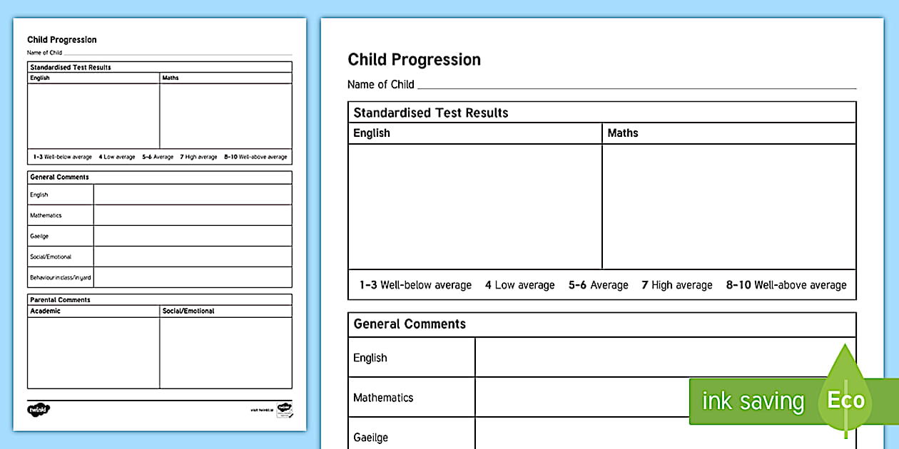 Individual Child Progress Cards (teacher made) - Twinkl