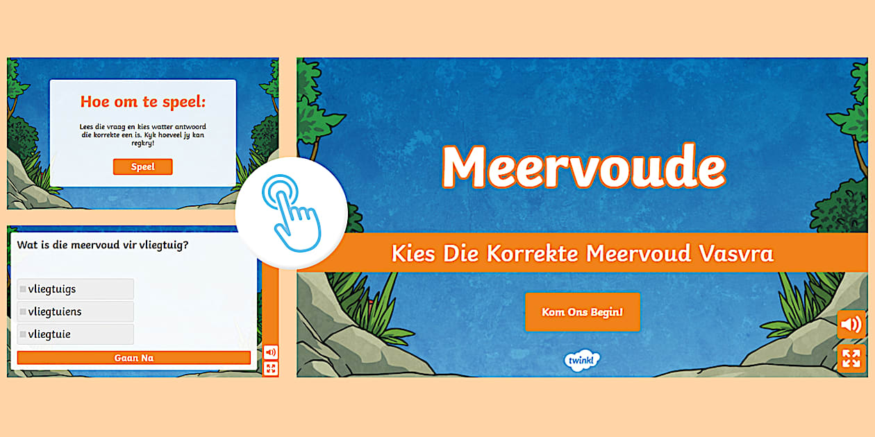 Interaktiewe Speletjie - Meervoude Vasvra (teacher made)