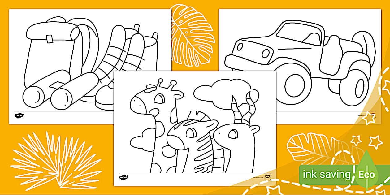 My First Safari Colouring Pack (Teacher-Made) - Twinkl