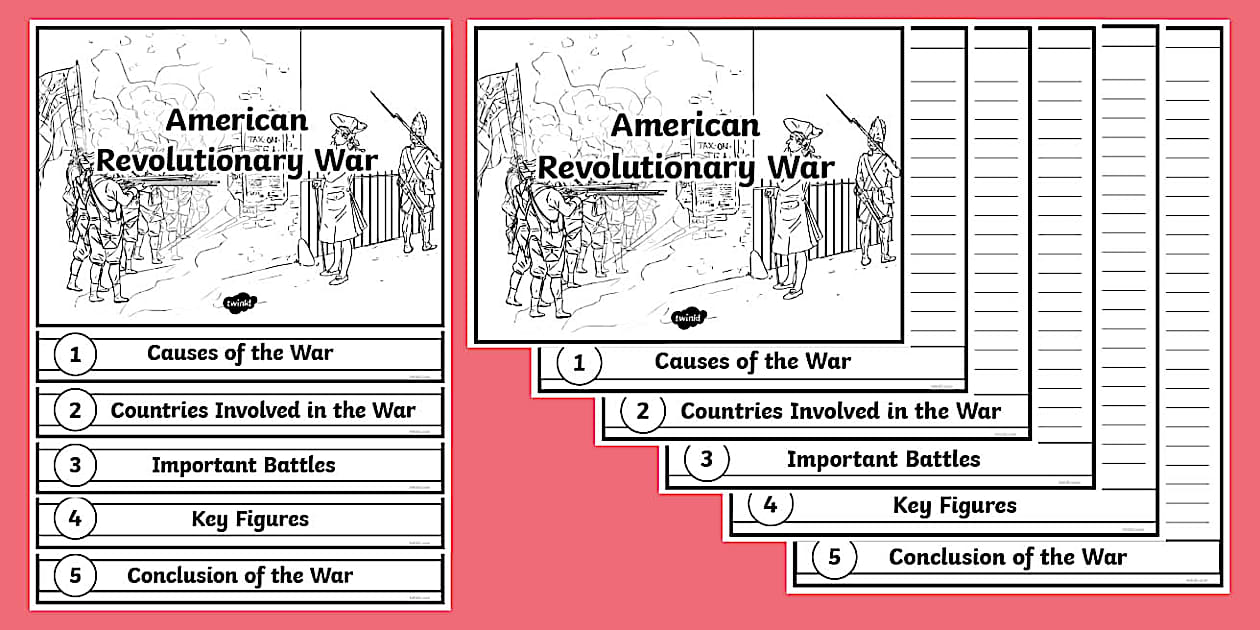 American Revolutionary War Flipbook for 3rd-5th Grade