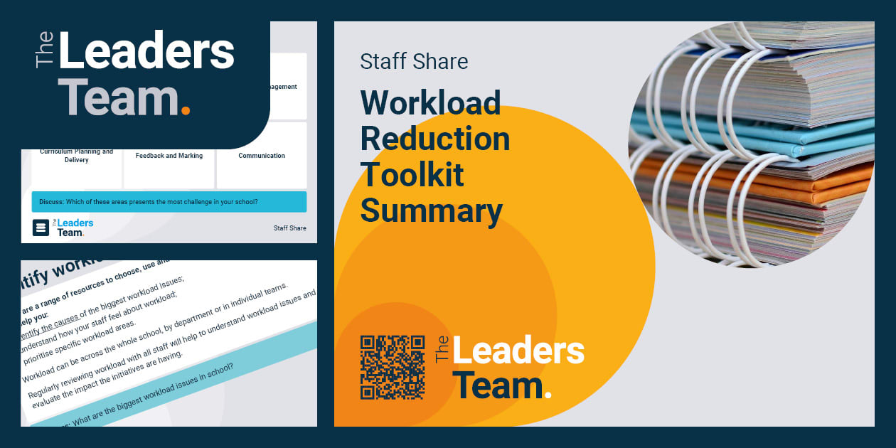 DfE Workload Reduction Summary | DfE Wellbeing Toolkit | SLT