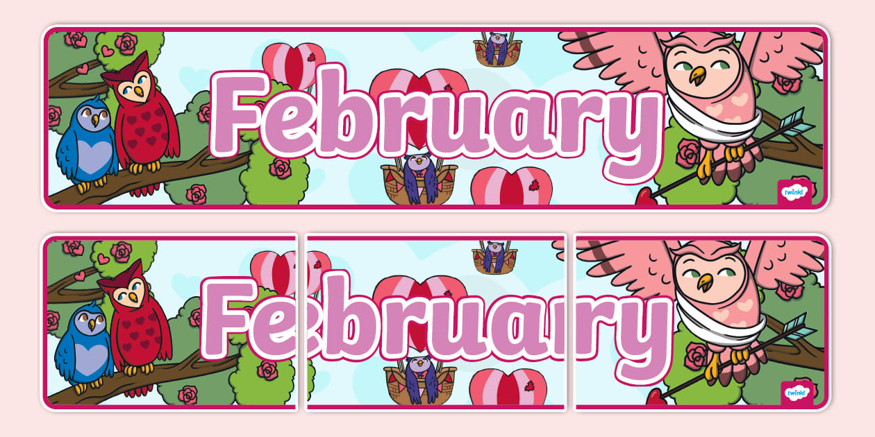 February Display Banner - Twinkl Display - Twinkl