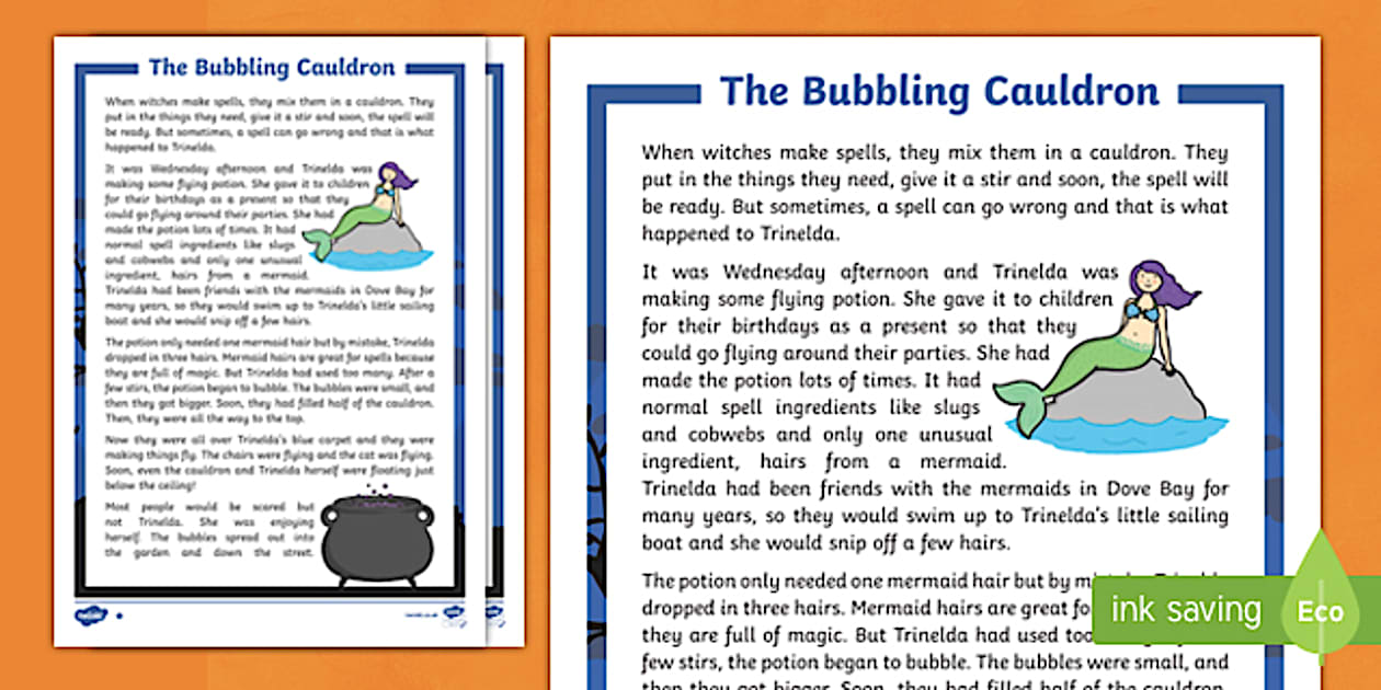 The Bubbling Cauldron Differentiated Halloween Spooky Story