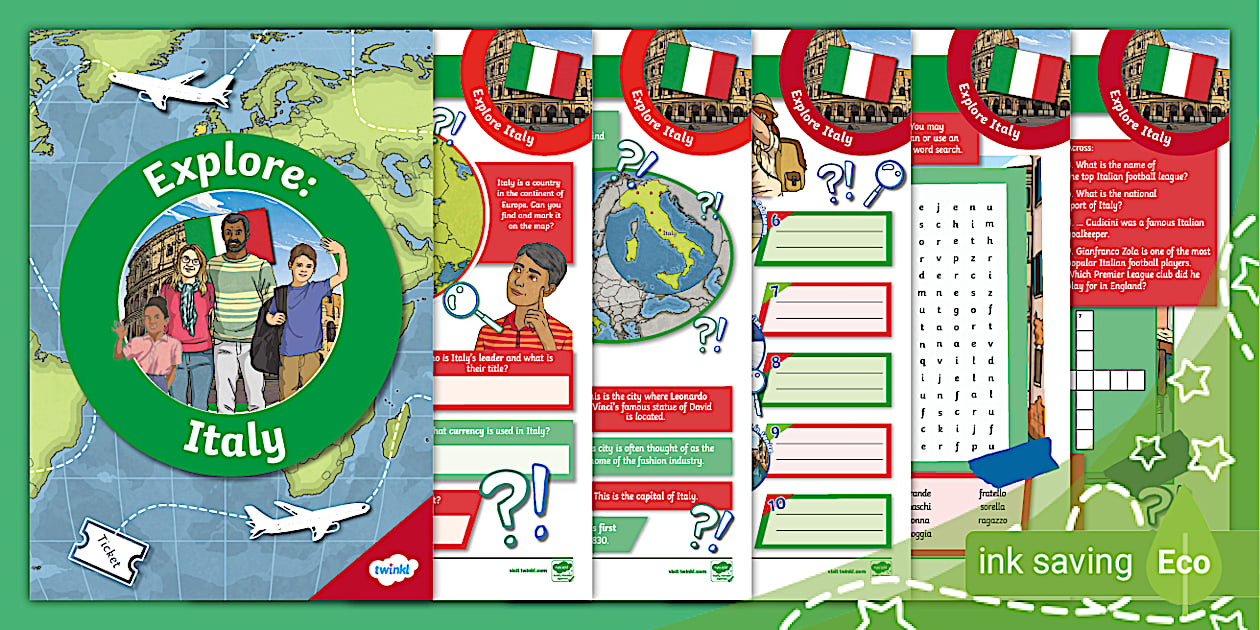 Explore: Italy Booklet KS2 (teacher made) - Twinkl