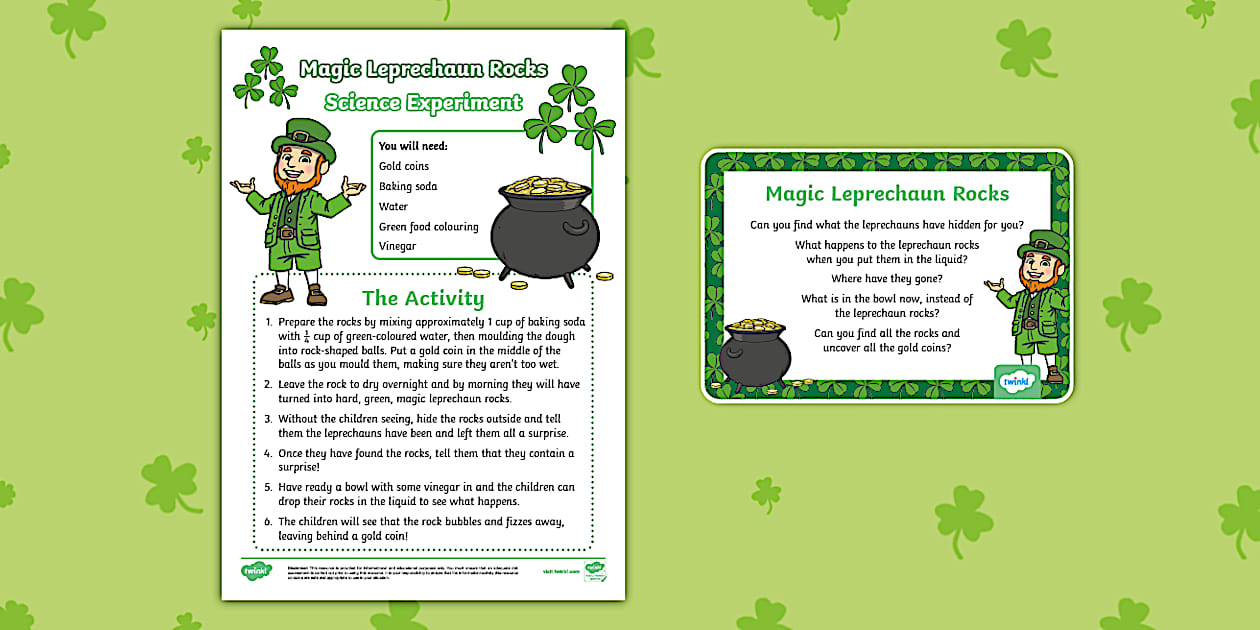 Magic Leprechaun Rocks Science Experiment (Teacher-Made)