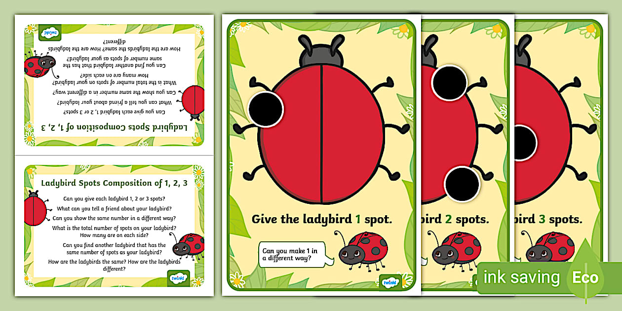 👉 Ladybird Spots Composition of 1, 2, 3 Activity | Twinkl