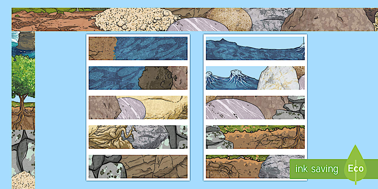 Rocks, Soil and Erosion Display Borders - Australia - Twinkl