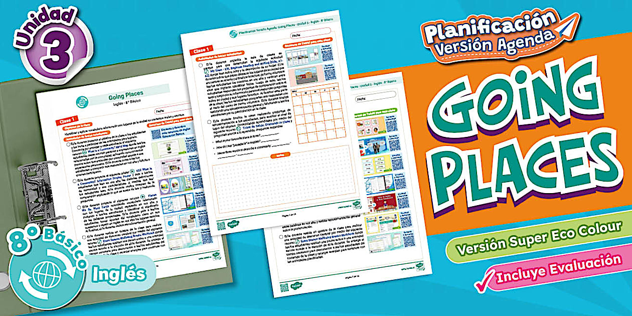 Planificación | Agenda | 8° Básico | Inglés | Places