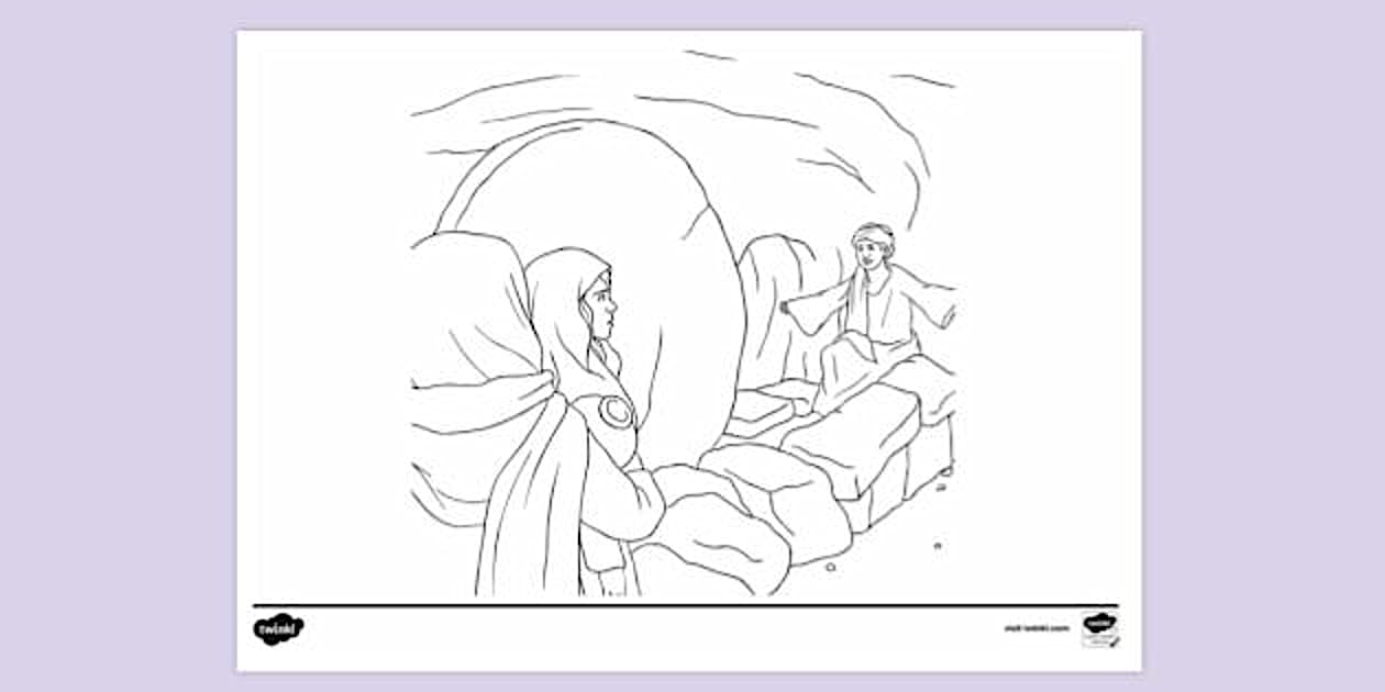 Empty Tomb Colouring Page | Colouring Sheets - Twinkl