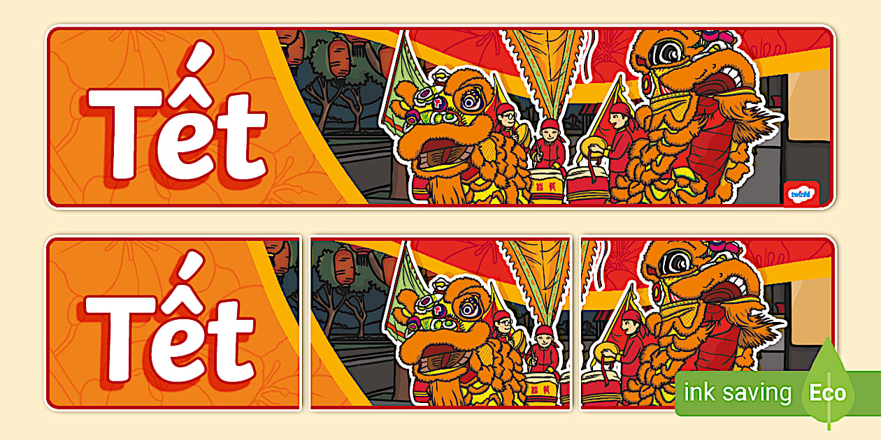 Dyslexic Tet Vietnamese New Year Display Banner - Twinkl
