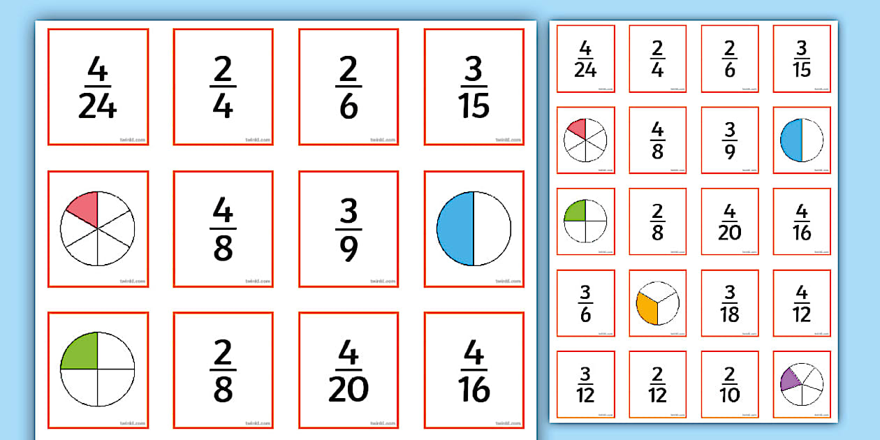 👉 Equivalents of Unit Fractions: Card Game - Twinkl