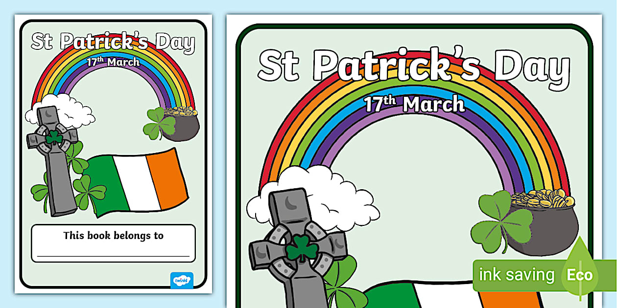 St Patrick's Day Book Cover | Twinkl | Stationery | KS1