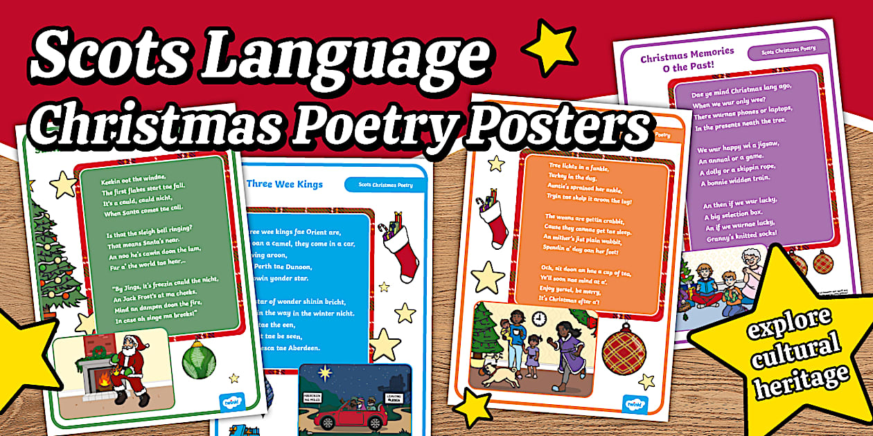 Scots Language Christmas Poetry Posters