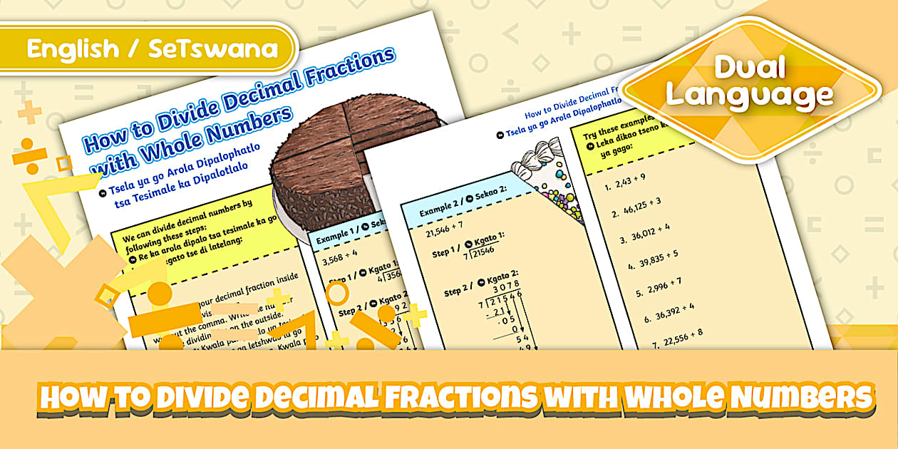 How to Divide Decimal Fractions with Whole Numbers: Activity