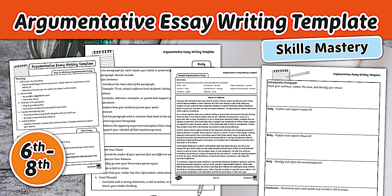 Argument Analysis Essay Example Template | ELA | Twinkl USA