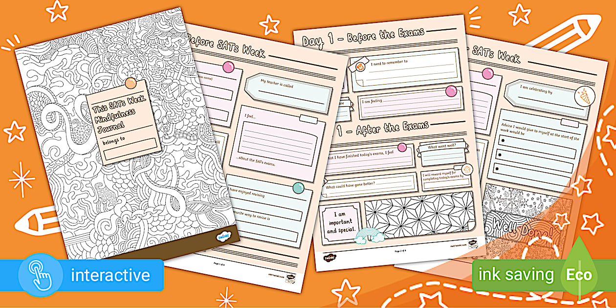SATs Week Mindfulness Journal - Wellbeing (teacher made)