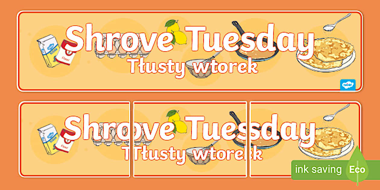 Shrove Tuesday Display Banner Polish Translation - Twinkl