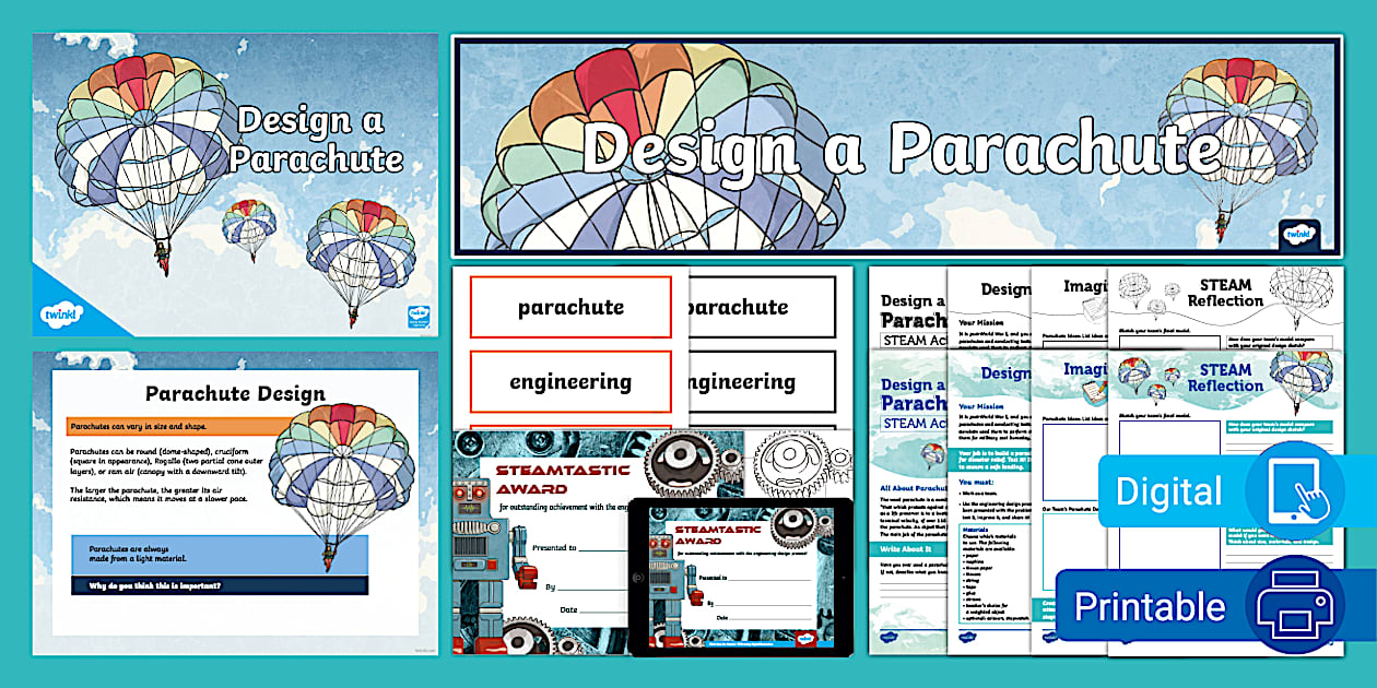 Design a Parachute STEAM Pack for 6th-8th Grade - Twinkl