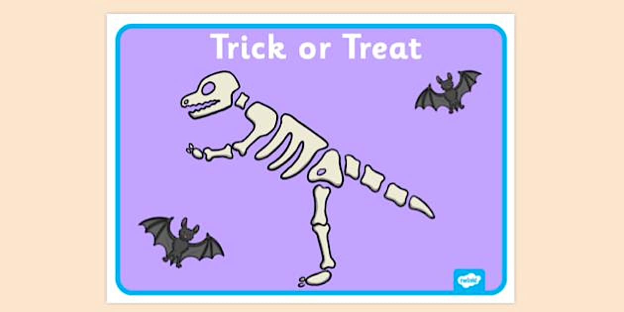 Dinosaur Halloween Poster for Display | Primary Resources