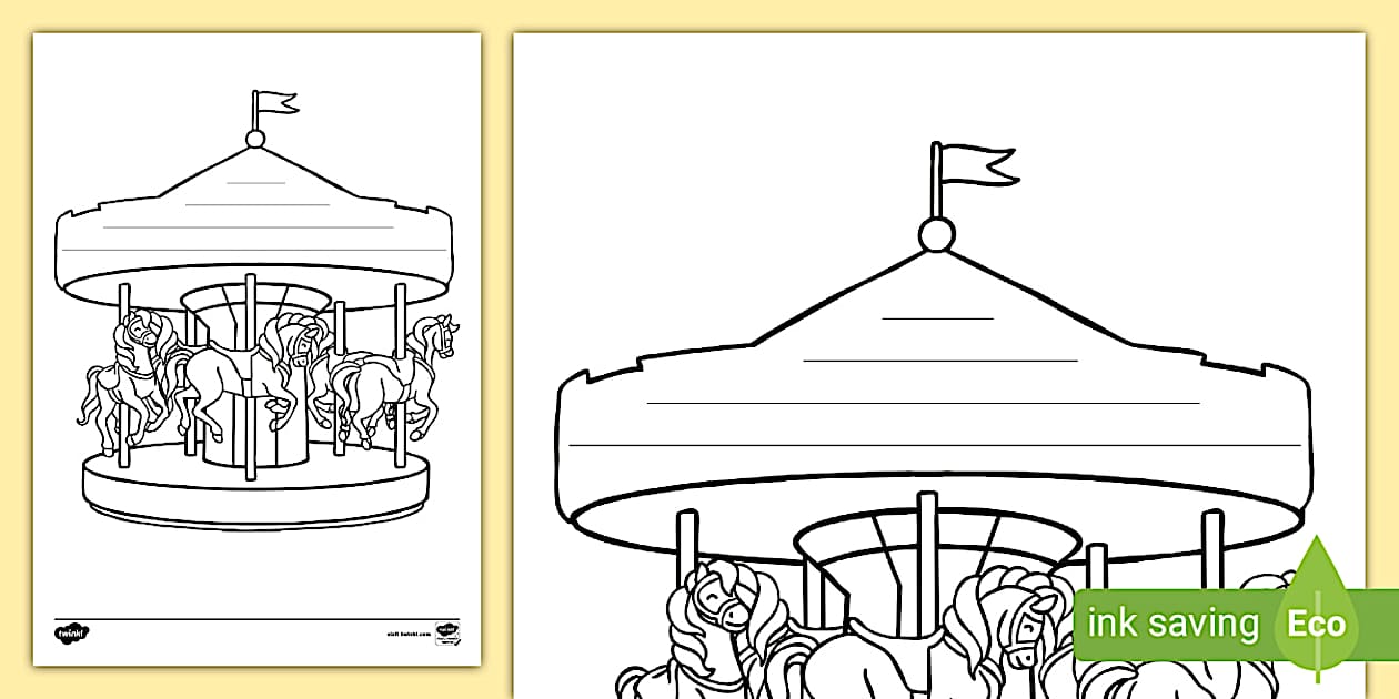 Carousel Writing Template (Teacher-Made) - Twinkl