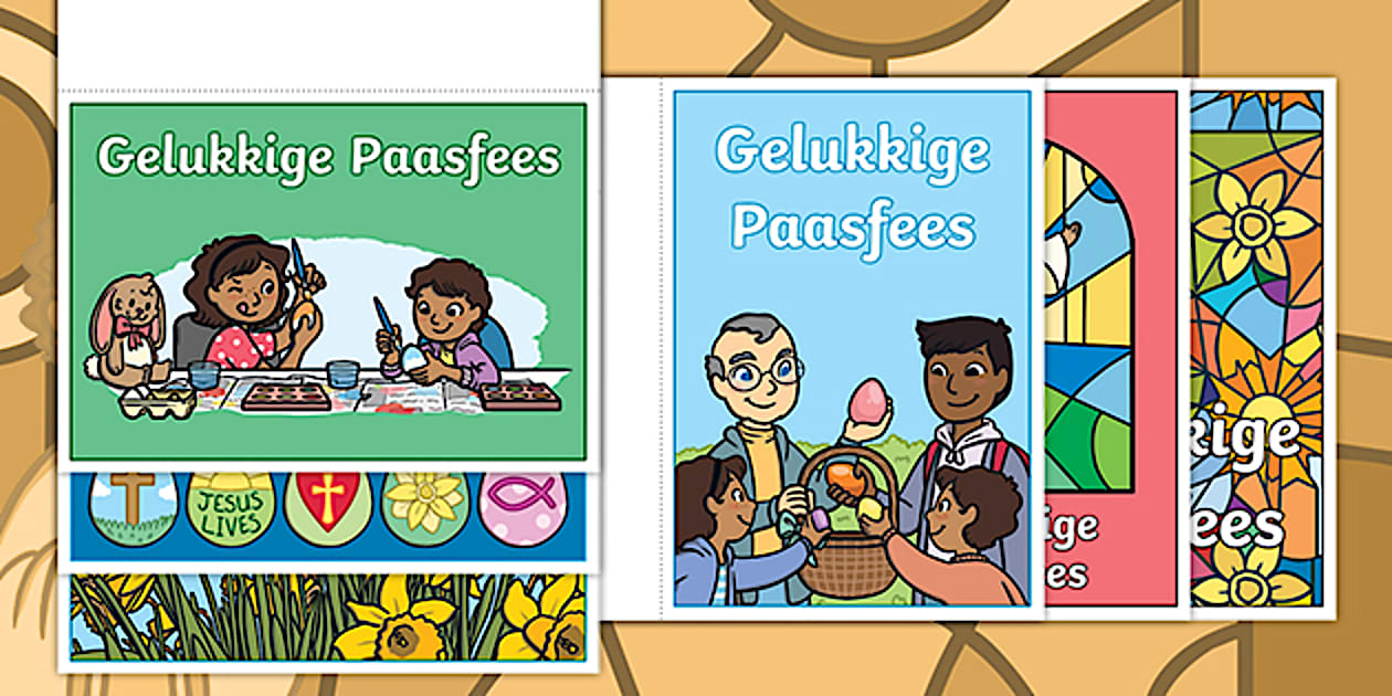 Die Paasfees Joernaal: Gelukkige Paasfees Kaartjies - Twinkl