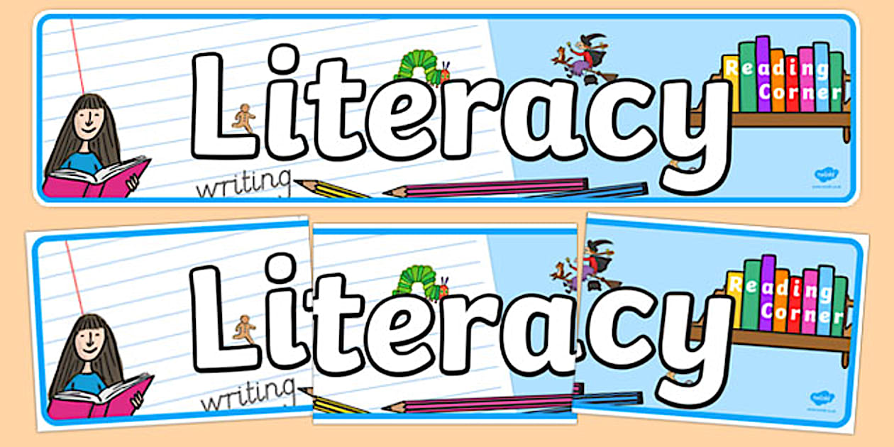 👉 EYFS Literacy Display Banne (teacher made) - Twinkl