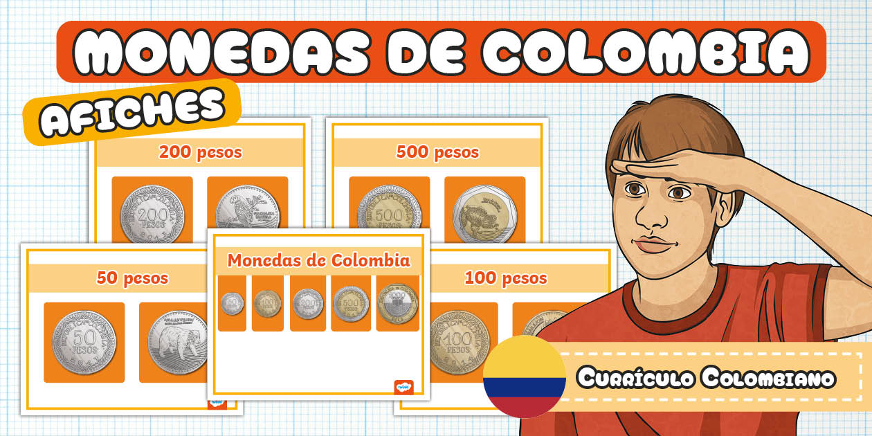 Afiches/ Pósters - Monedas de Colombia - Twinkl Colombia