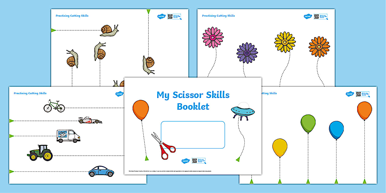 👉 Cutting Skills Worksheets (teacher made) - Twinkl