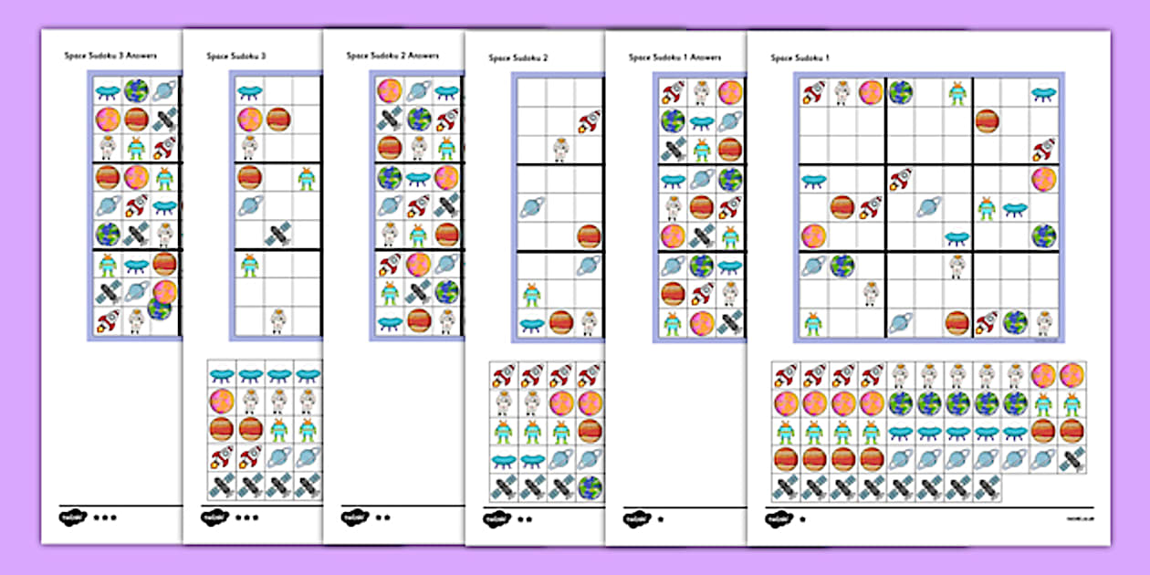 Space Picture Sudoku 9x9 - Twinkl