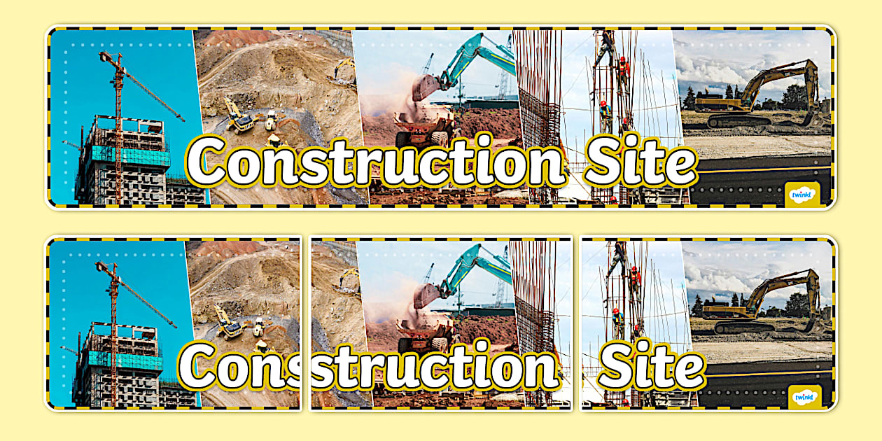 Construction Site Photo Display Banner (teacher made)