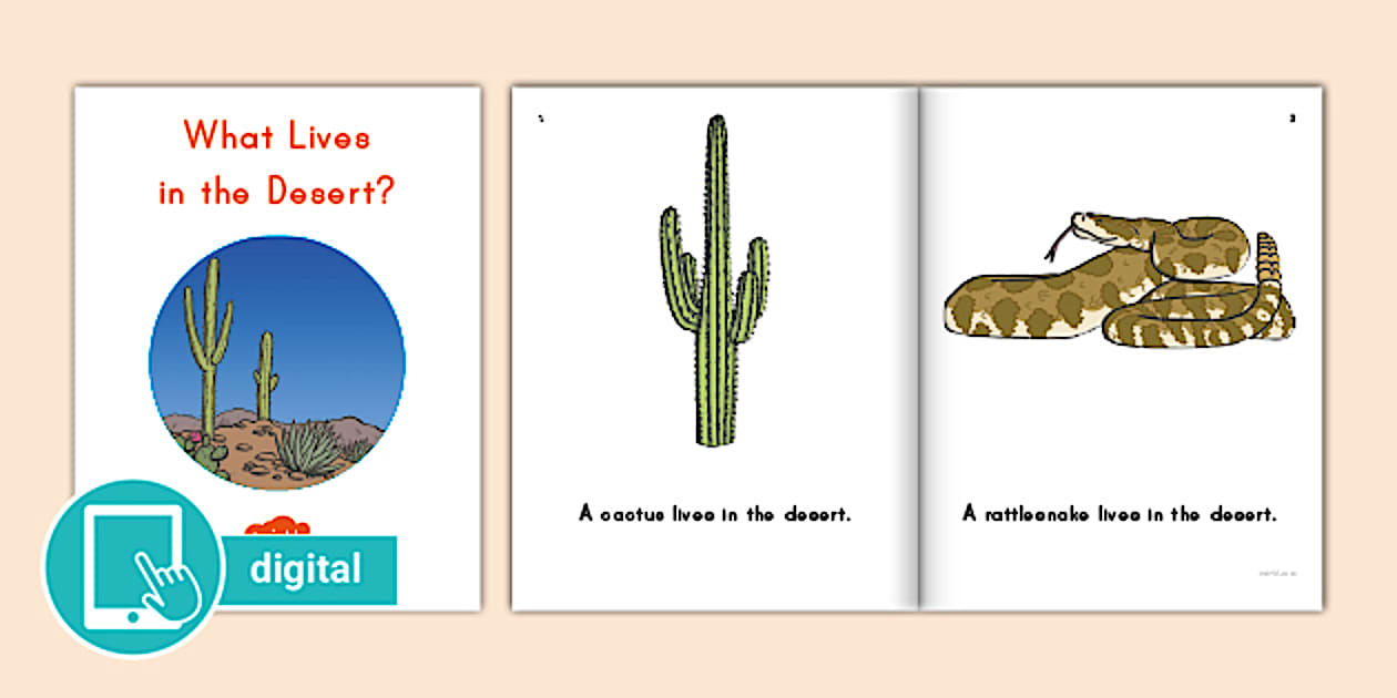 Desert Habitat Emergent Reader eBook - Twinkl