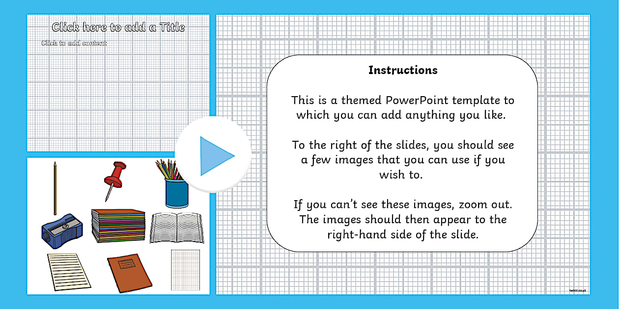 Graph Paper Themed Editable PowerPoint Template - Twinkl