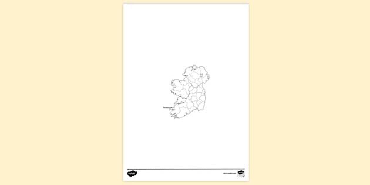 Ireland Map Showing Annascaul Tom Crean | Colouring Sheets