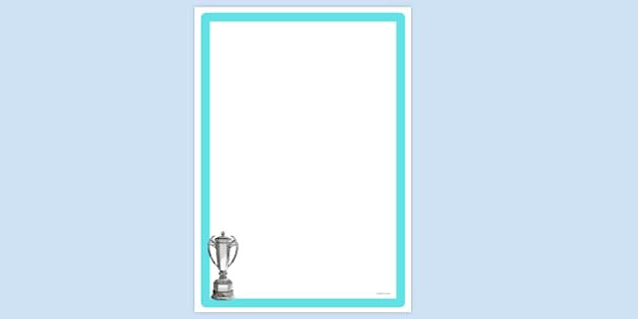 Dance Trophy Silver Page Border (teacher made) - Twinkl