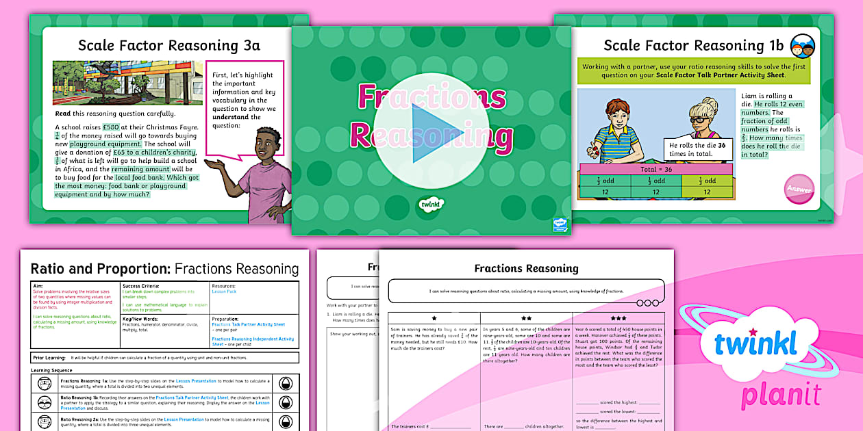 PlanIt Y6 Ratio and Proportion Lesson Pack Solving Fractions Problems (4)